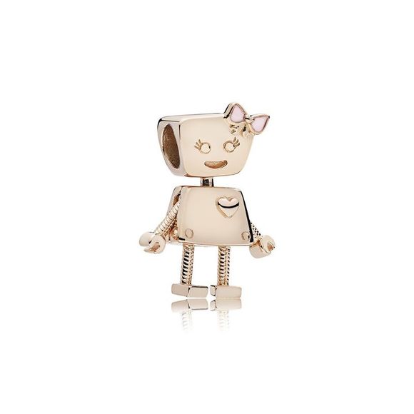 Pandora | Jewelry | Pandora Moments 4k Rose Gold Plated Robot Girl ...